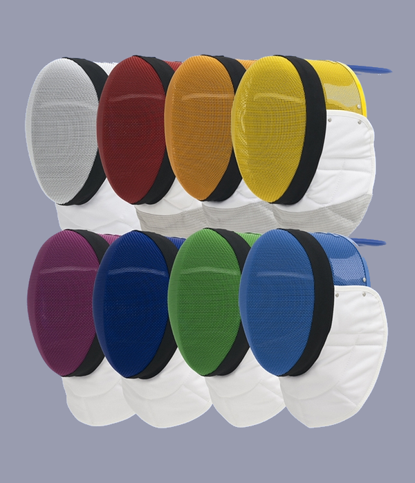Uhlmann Coloured FIE Epee Mask, Removable Padding - World Fencing Style